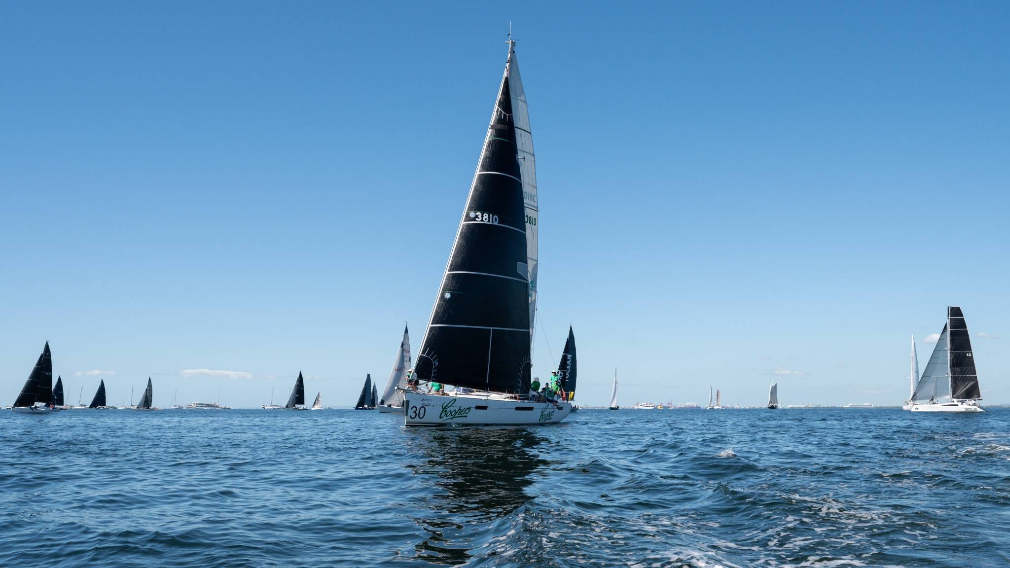 Lining up for blue water classic in the B2G Yacht Race