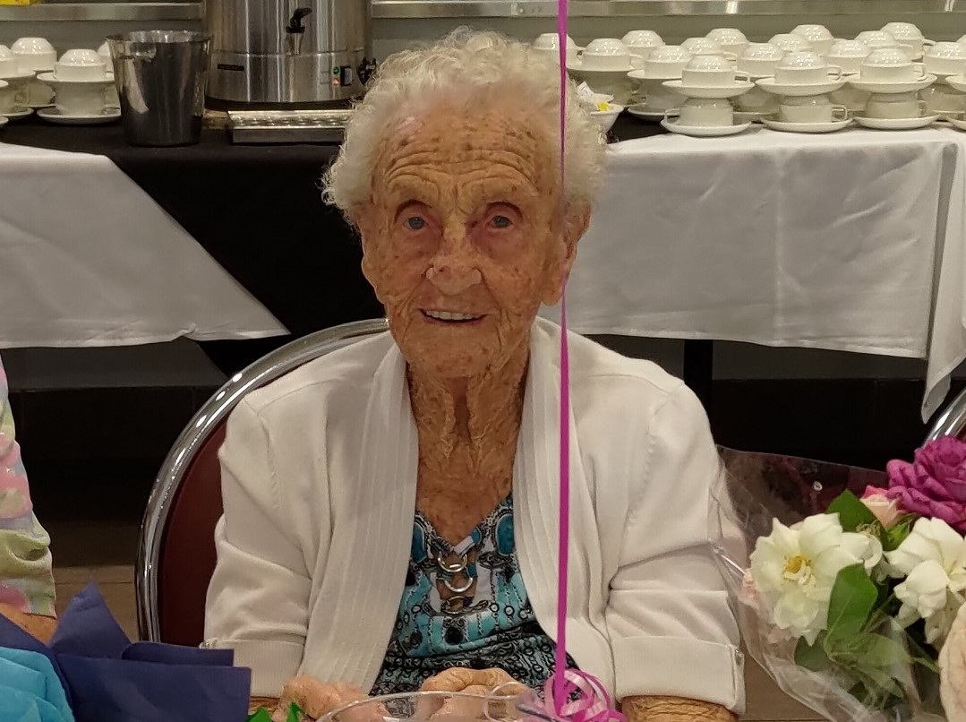 Mysie celebrates 99 - and sets new target