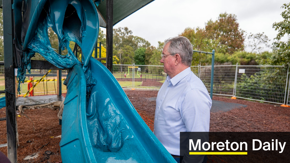 Fury at playground arson attack