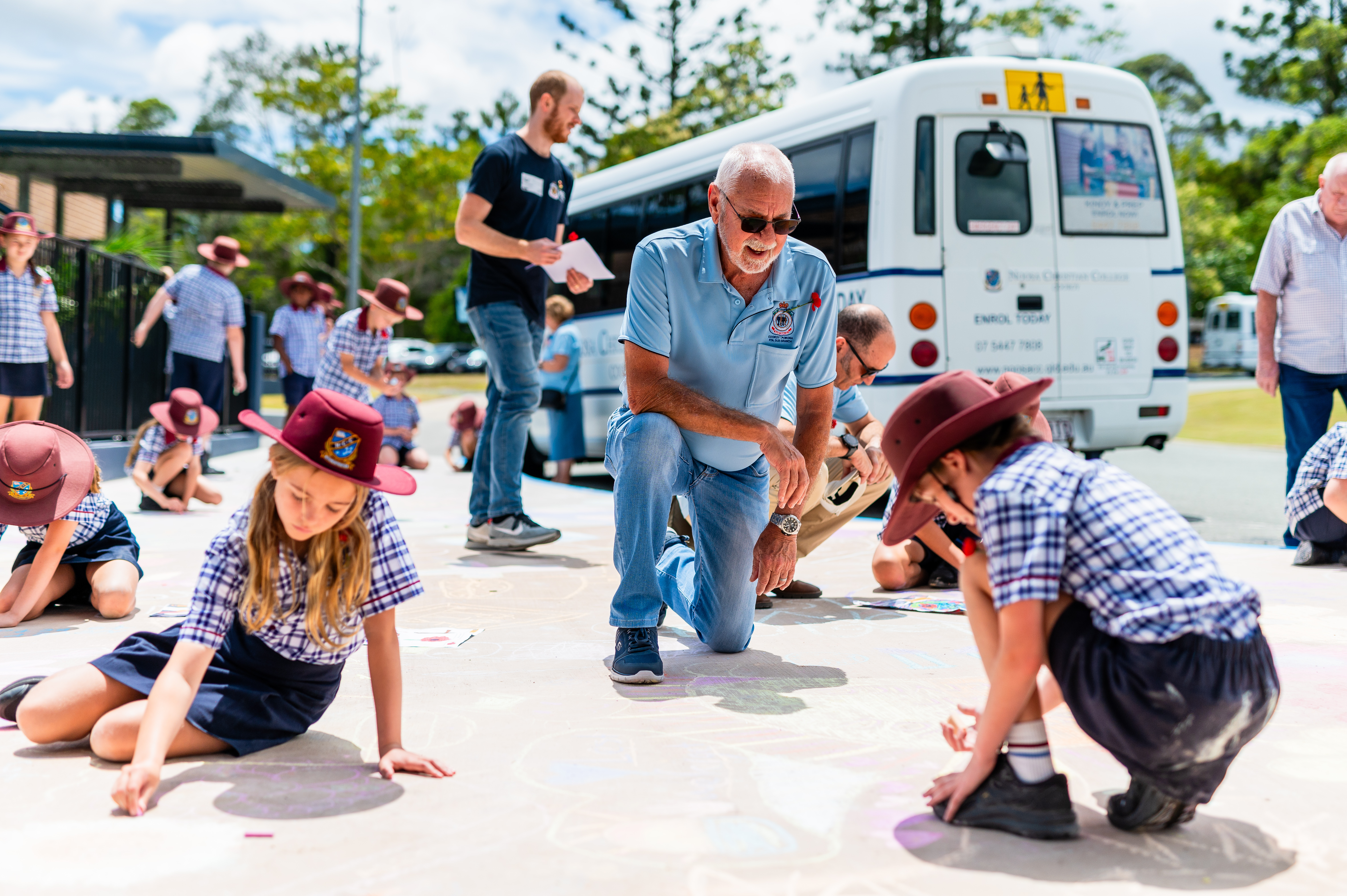 Students draw to remember
