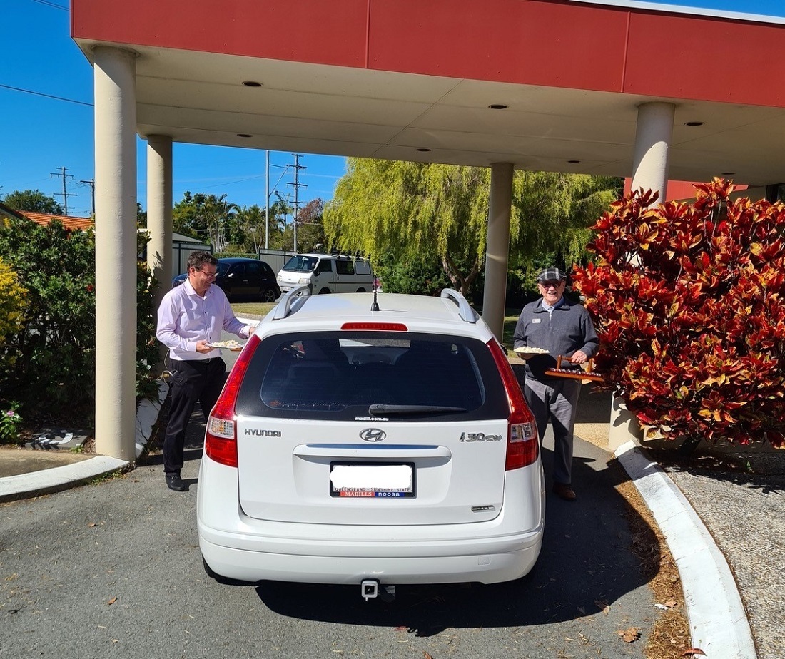 Drive-thru communion at Redcliffe church