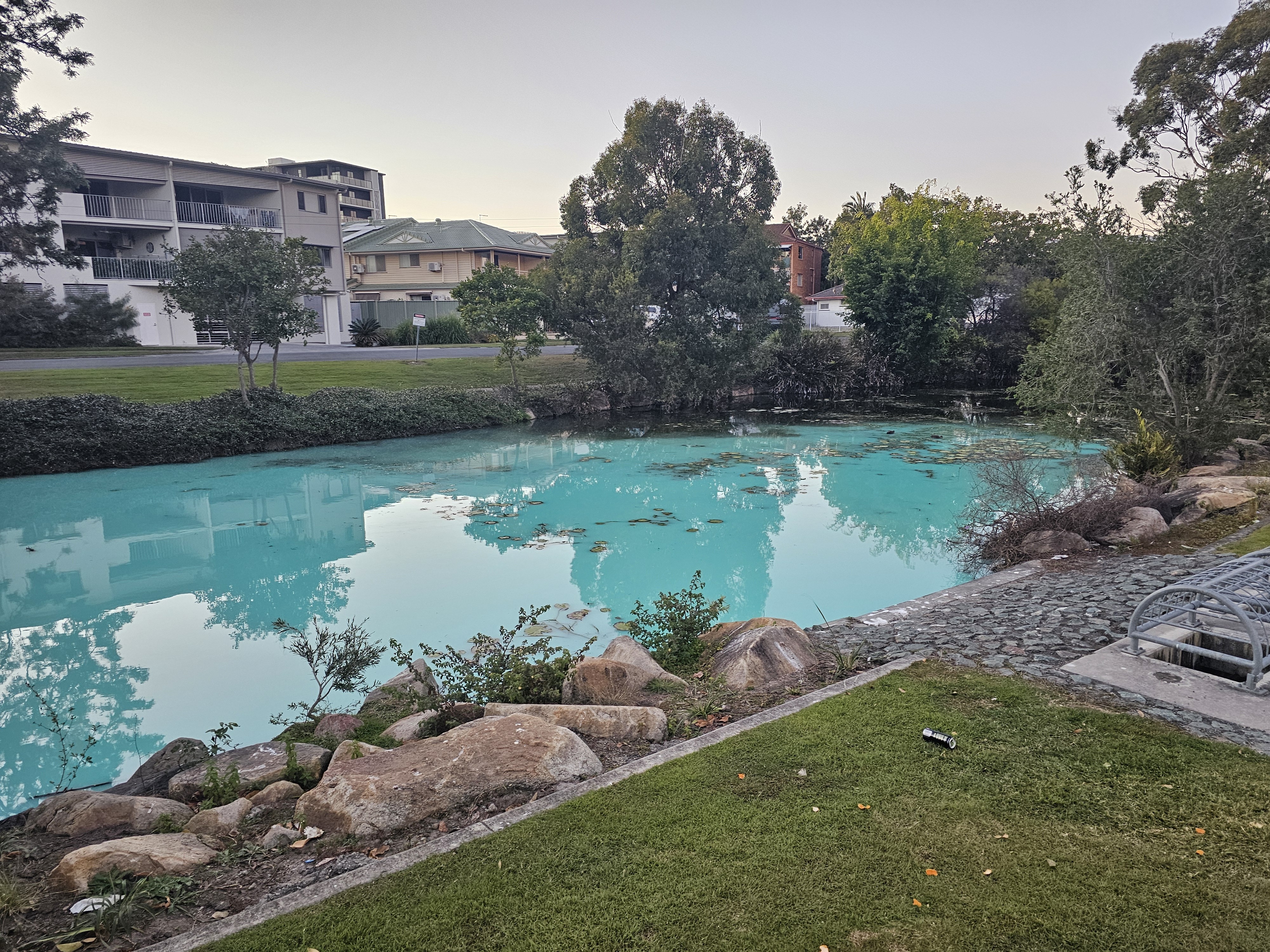 What caused mysterious blue spill?