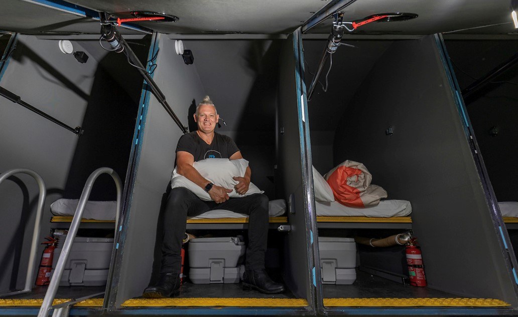 sleepbus ready to roll in Redcliffe
