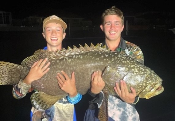 No joke as teenagers land huge grouper